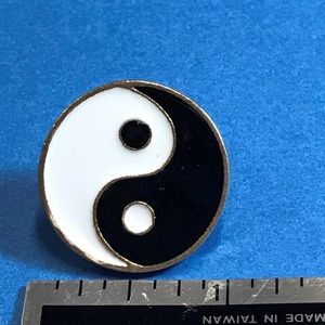 Jewelry | Yin And Yang Enamel Gold Tone Pin | Poshmark